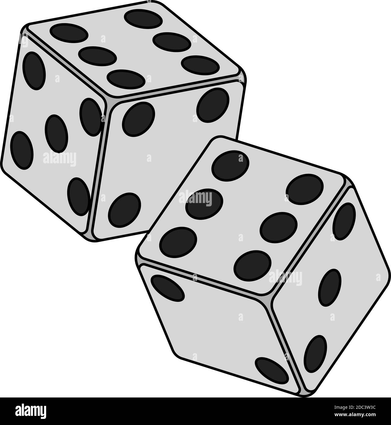 Craps Dice Icon. Editable Outline With Color Fill Design. Vector ...