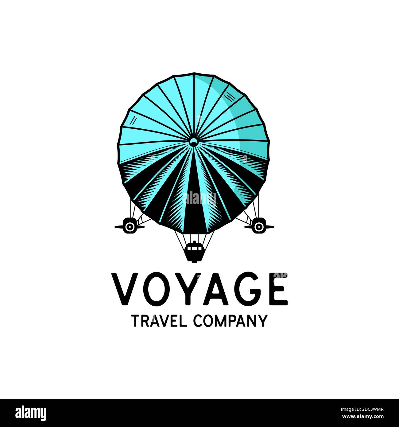 Voyage travel company logo, retro camping business emblem design with ...
