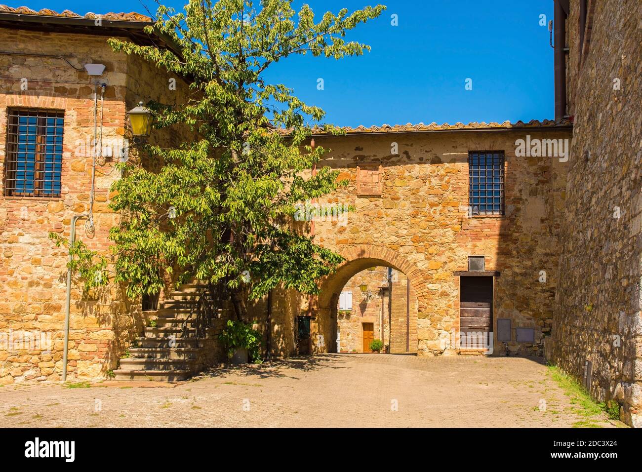 The historic medieval village of Murlo, Siena Province, Tuscany, Italy ...