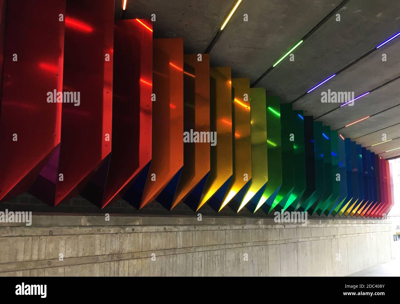 Colourful art under an bridge in London Stock Photo - Alamy