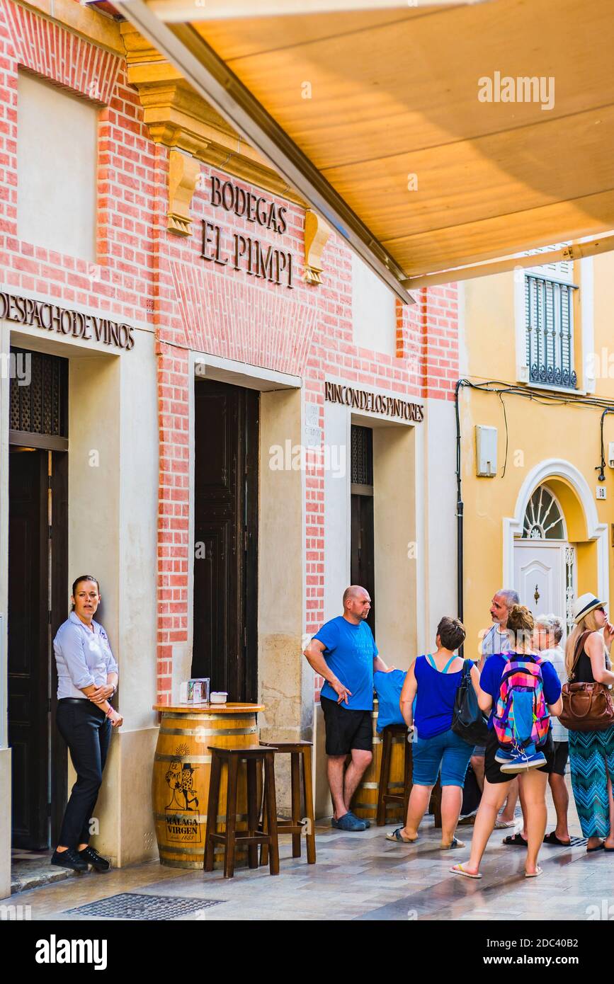 The centuries-old wineries El Pimpi, a traditional tapas bar. Málaga ...