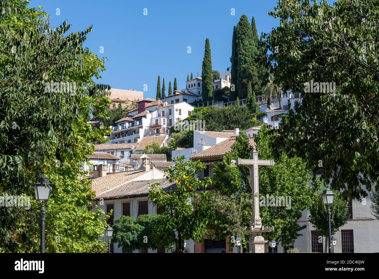 View of the Realejo neighborhood of Granada from Campo del Príncipe ...