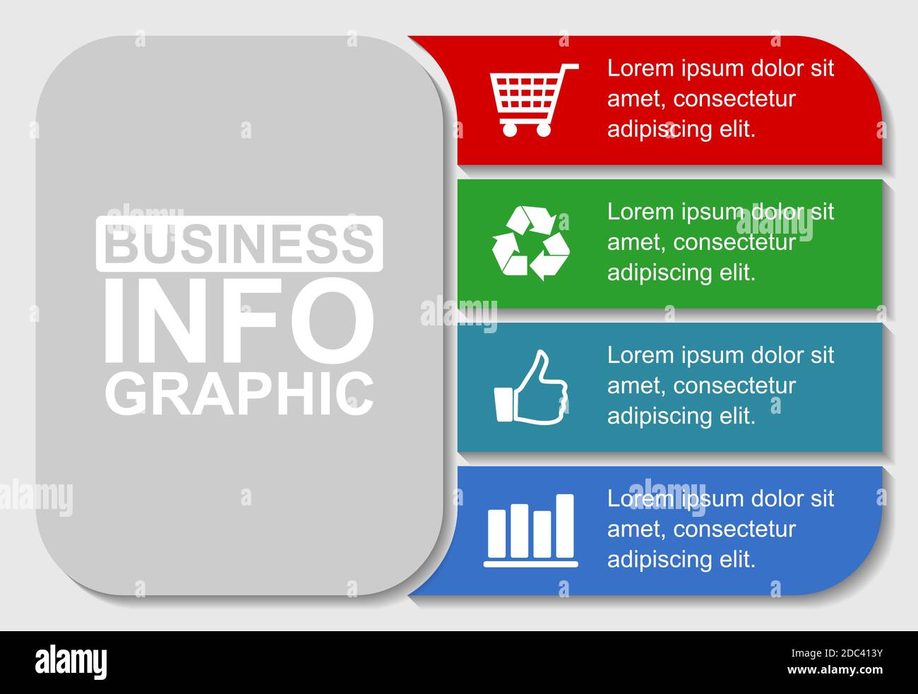Business infographic vector template with 4 options Stock Vector Image ...