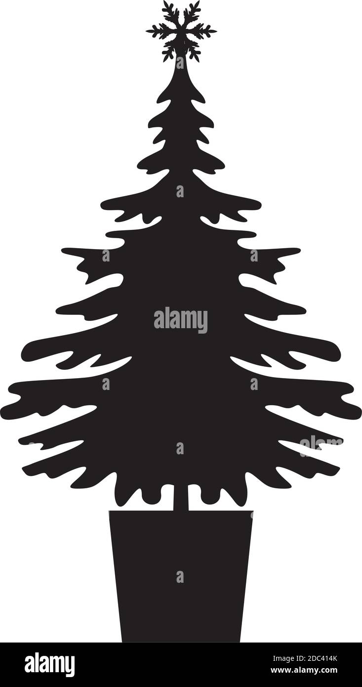 Christmas tree drawing one Stock Vector Images - Alamy
