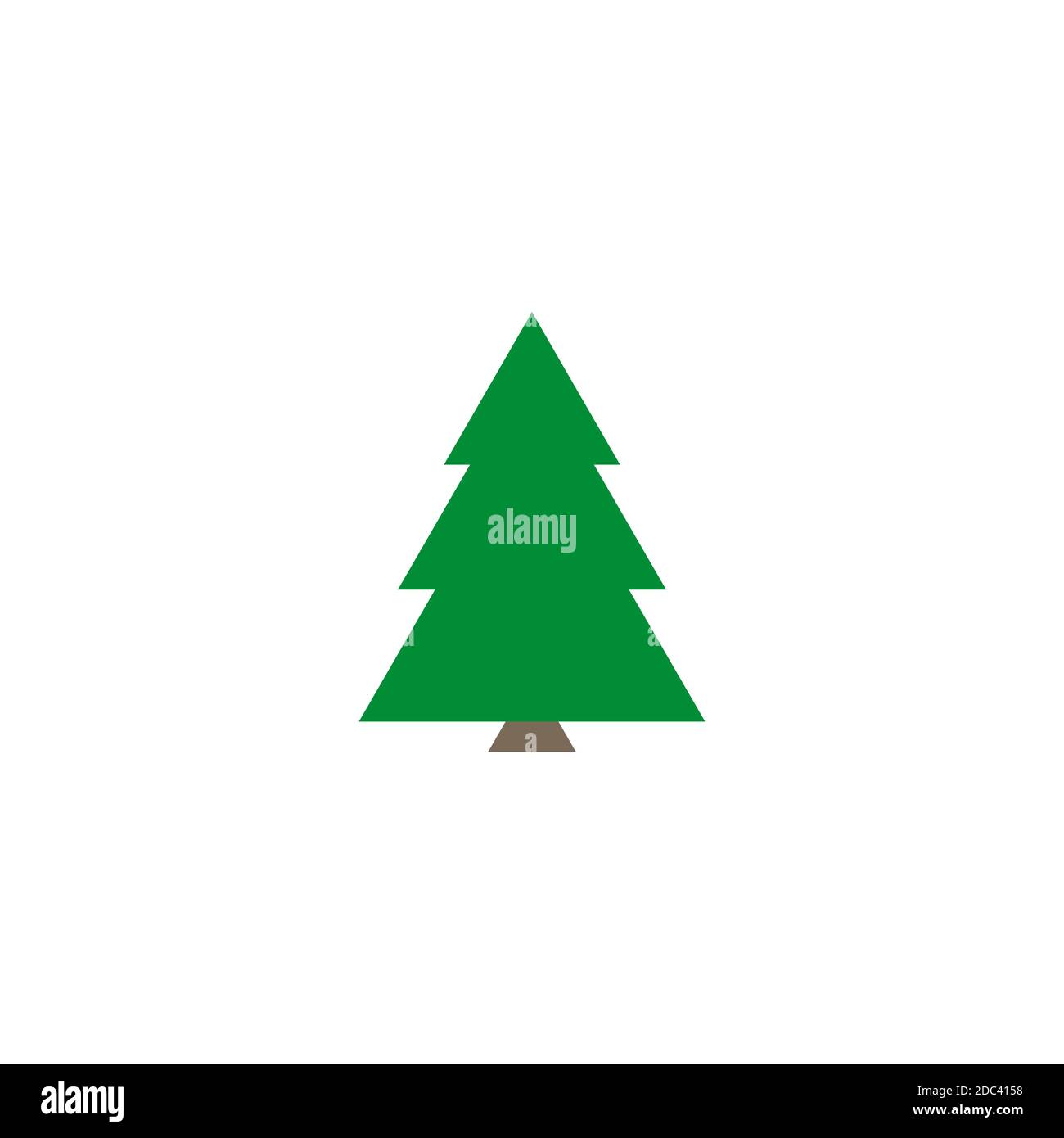 Christmas tree icon on white. flat icon for apps and websites Stock ...