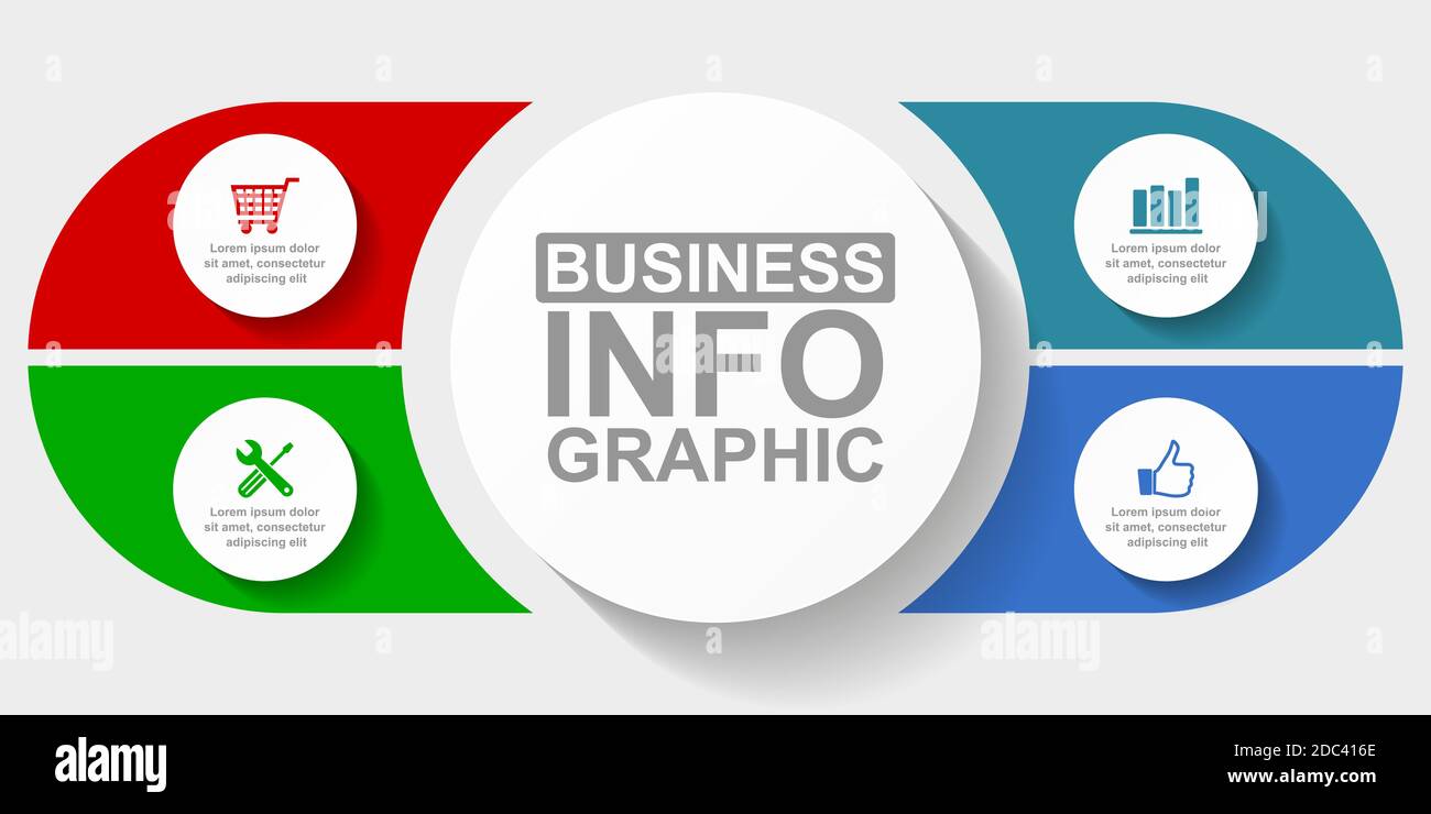 Business infographic vector template with 4 options Stock Vector Image ...