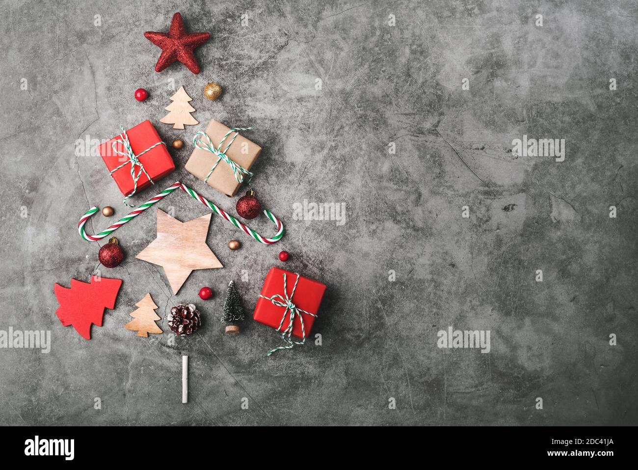 Christmas concept background.Christmas decoration in form of a ...