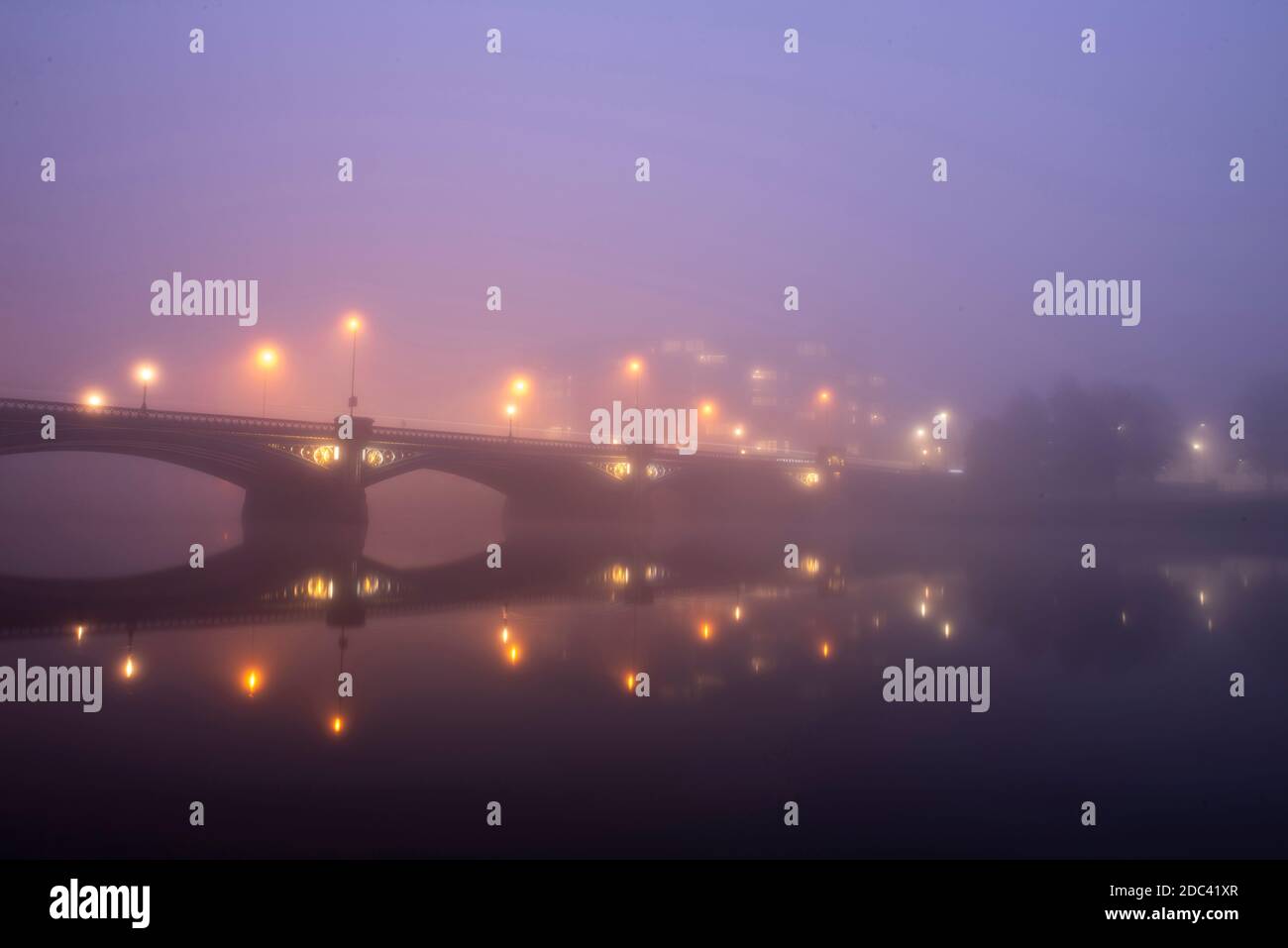 Misty Foggy Morning at Trent Bridge Victoria Embankment in Nottingham ...