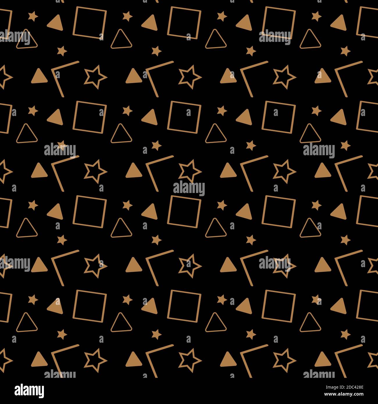 Vector seamless pattern in 90s style. Geometric shapes of triangle ...