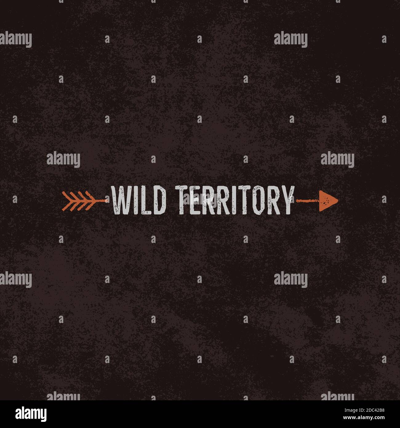 Vintage wild emblem and sticker. Typography and rough style. logo or ...