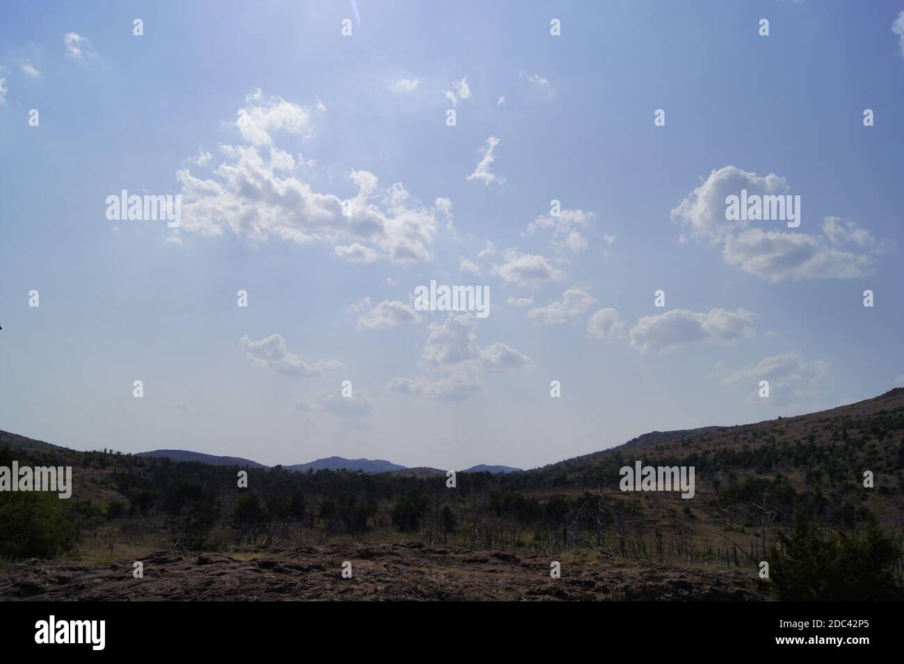 Blue sky and clouds over the Oklahoma plains Stock Photo - Alamy