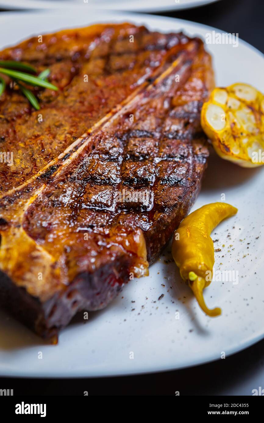 Big t bone steak restaurant hi-res stock photography and images - Alamy