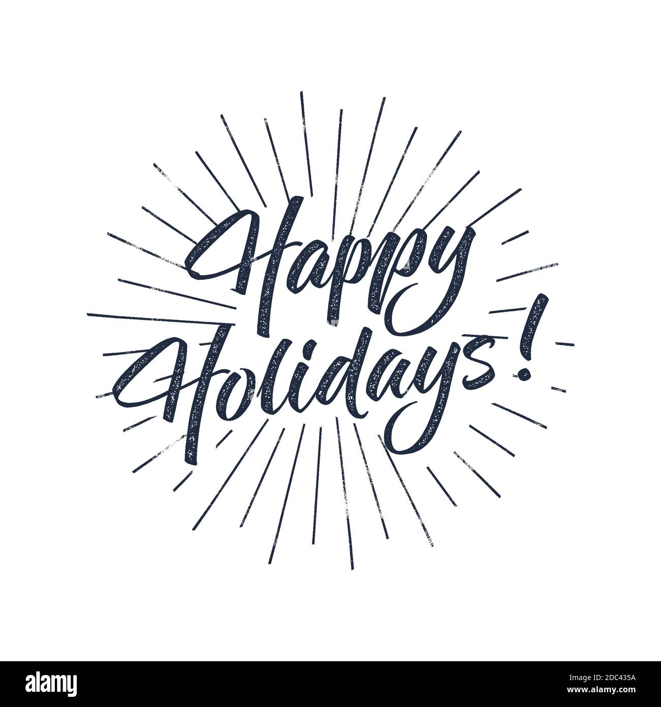 Happy Holidays text and lettering. Holiday typography Illustration ...