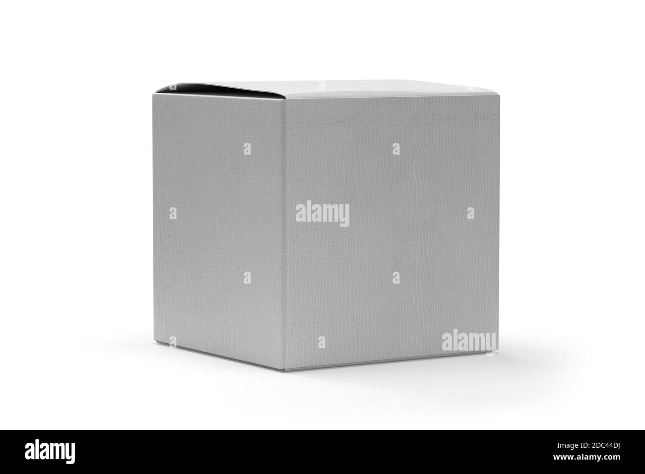 Cube shaped cardboard mockup isolated on white background - 3d render ...