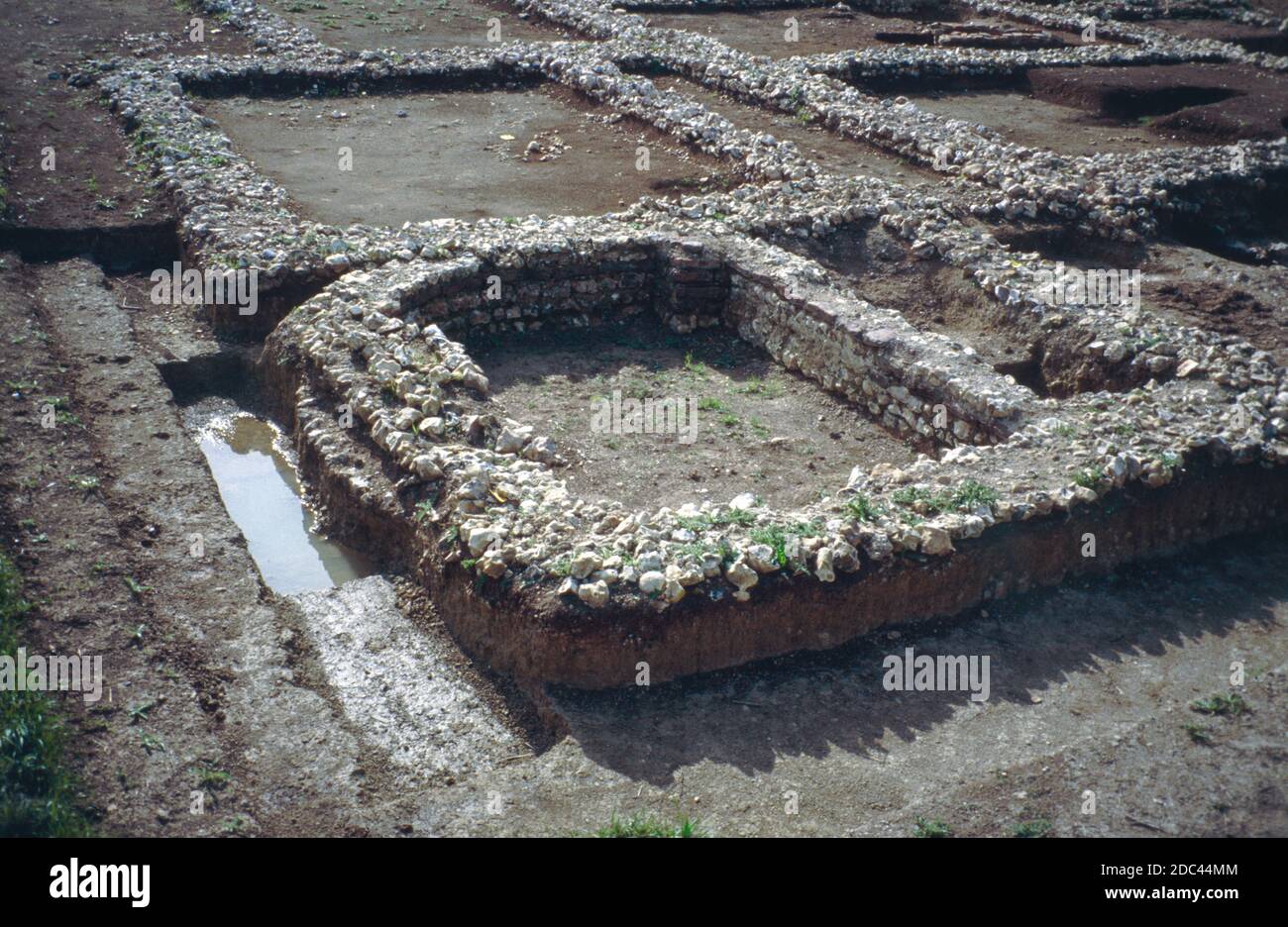 Beddingham Villa - Roman ruins - archaeological excavation, August 1990 ...