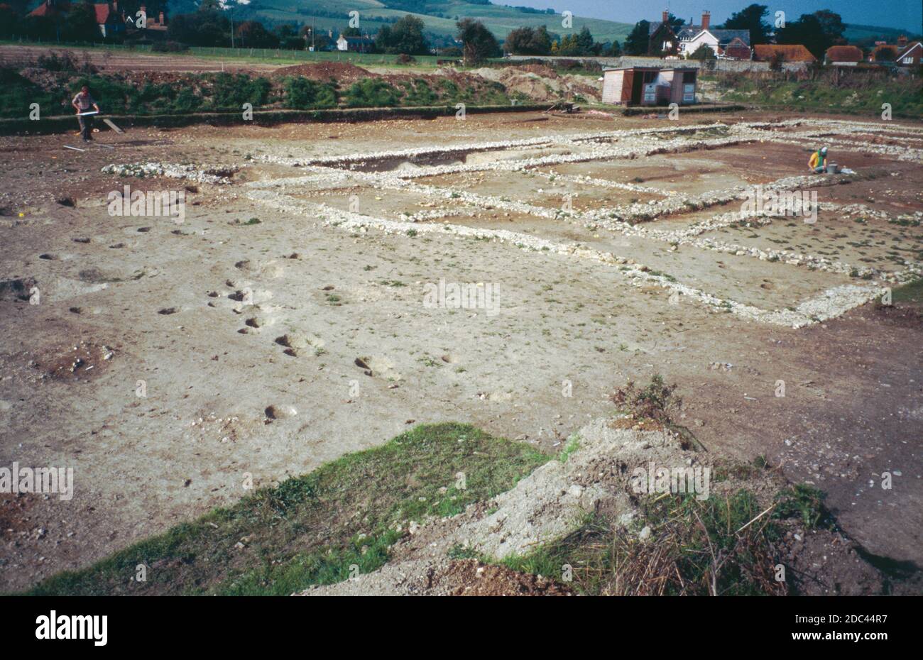 Beddingham Villa - Roman ruins - archaeological excavation, August 1990 ...
