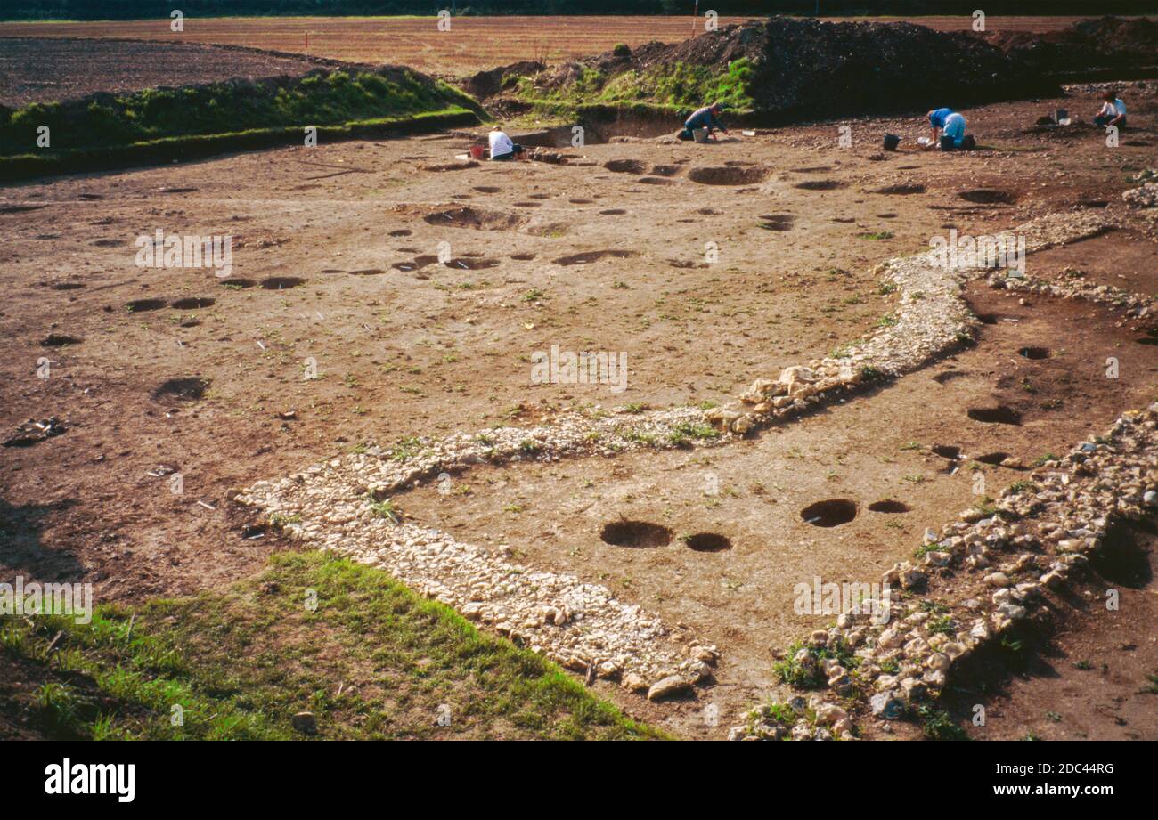 Beddingham Villa - Roman ruins - archaeological excavation, August 1990 ...