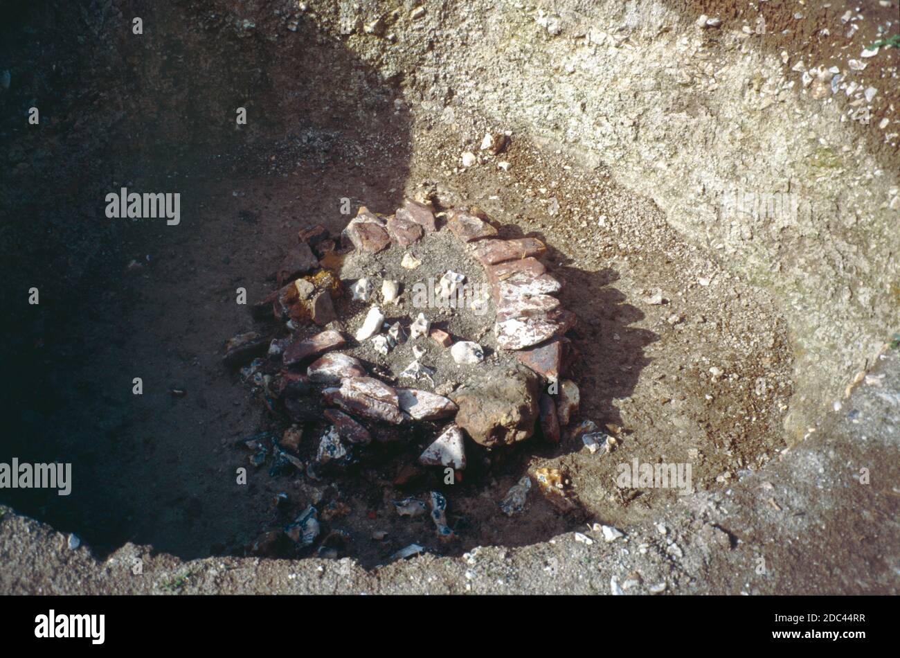Beddingham Villa - Roman ruins - archaeological excavation, August 1990 ...