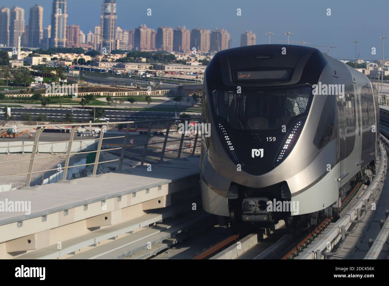 Doha Metro is one of the fastest driverless train in the world Stock ...