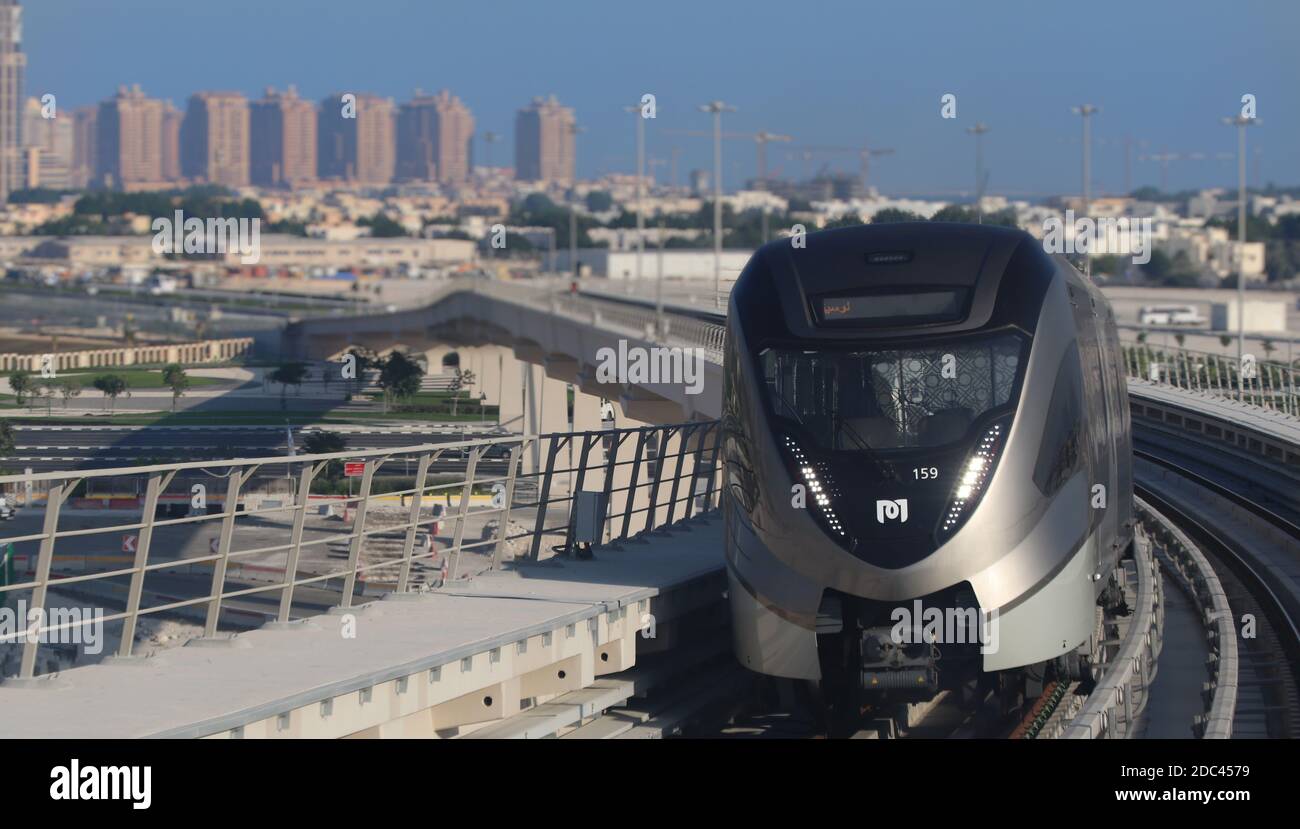 Doha metro train hi-res stock photography and images - Alamy