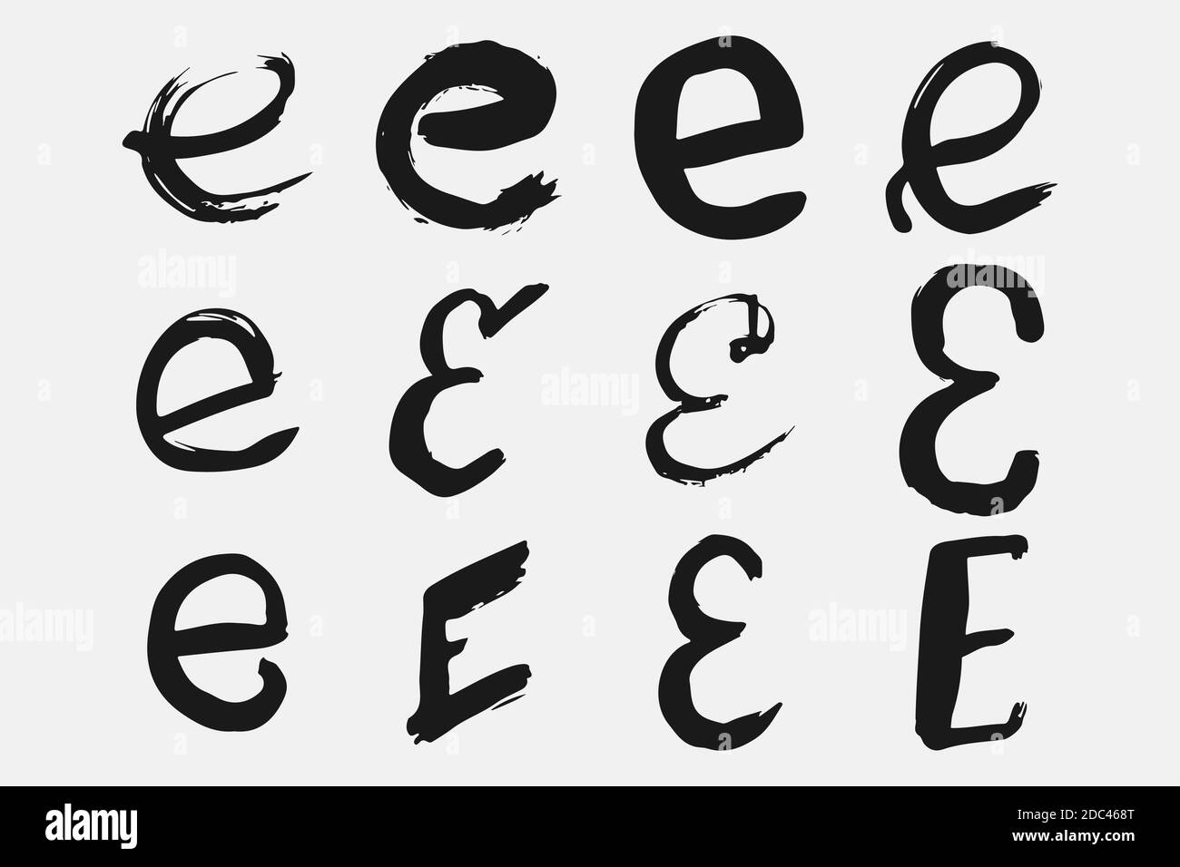 Calligraphy Letter E