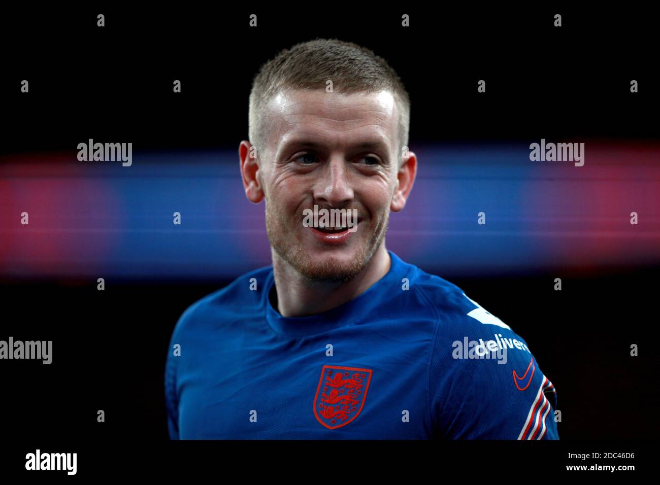 England goalkeeper Jordan Pickford before the UEFA Nations League Group ...