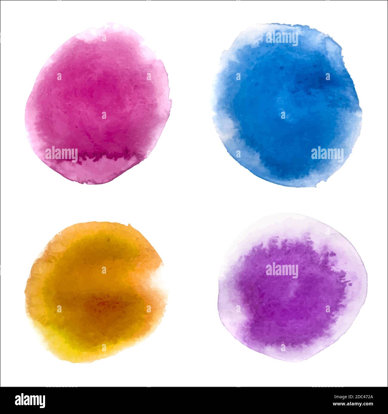 Watercolor paint stains backgrounds set. Illustration Stock Photo - Alamy