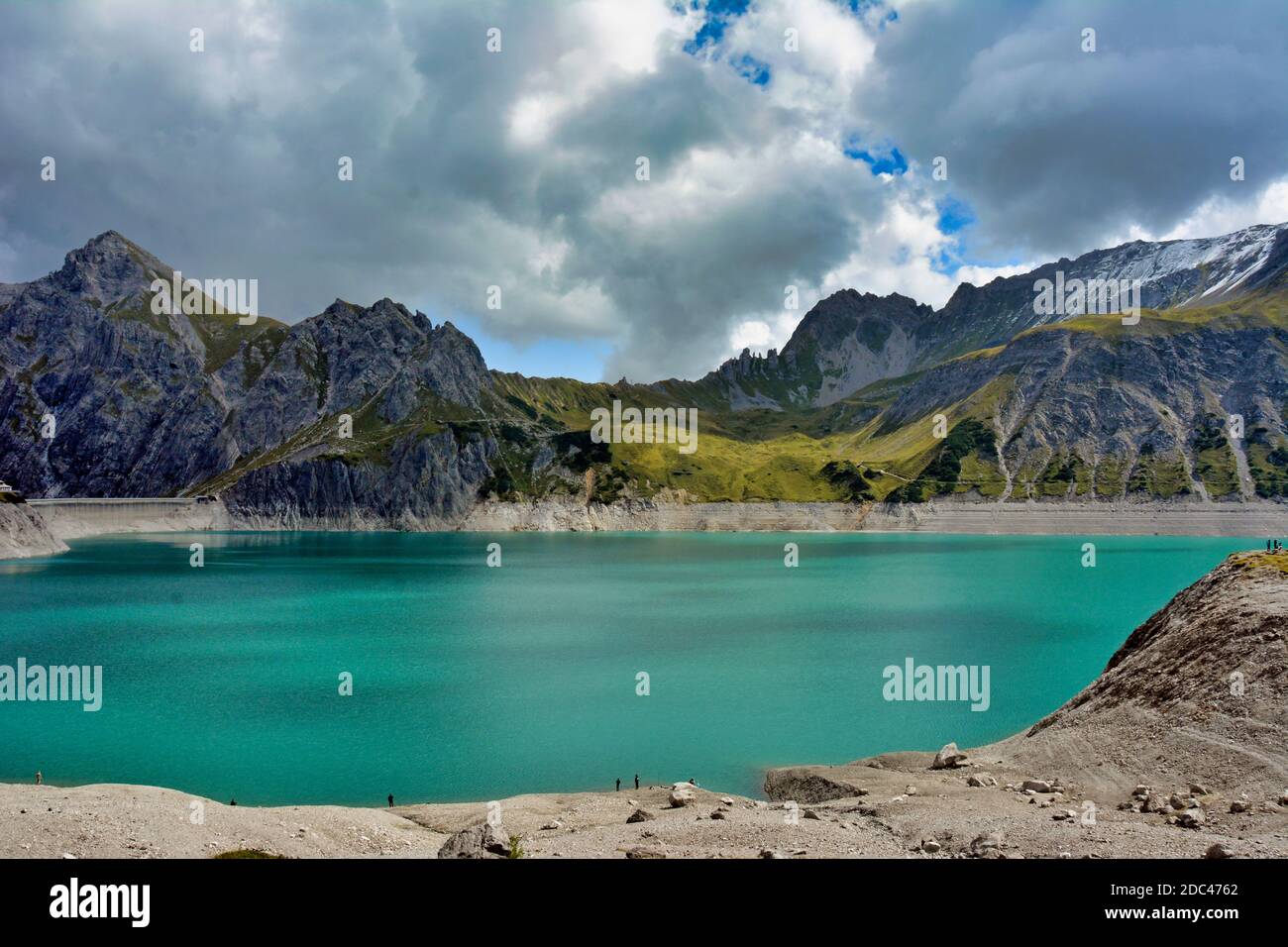 Scenic landscape at the Lünersee Stock Photo - Alamy