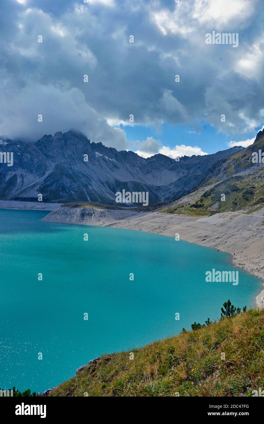 Scenic landscape at the Lünersee Stock Photo - Alamy