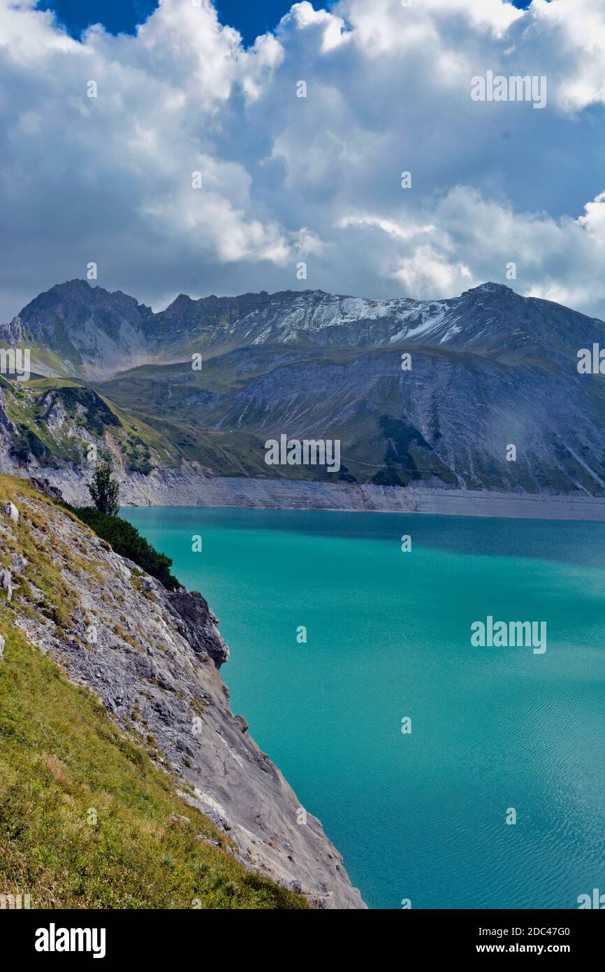 Scenic landscape at the Lünersee Stock Photo - Alamy