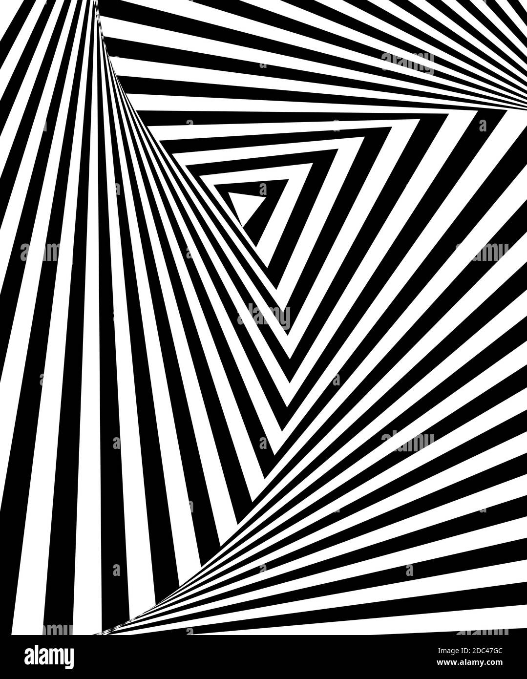 Black and white hypnotic background. illustration Stock Photo - Alamy