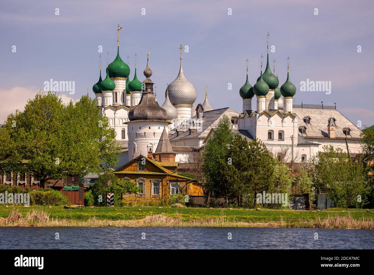 Domes of the Rostov Kremlin. View from Lake Nero. Rostov Veliky ...