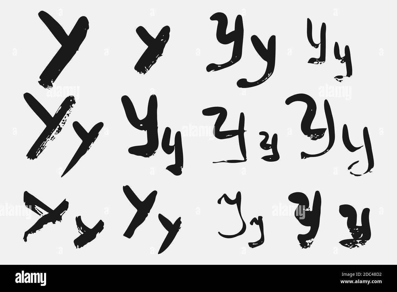 Black letter Y written in grunge calligraphy Stock Vector Image & Art ...