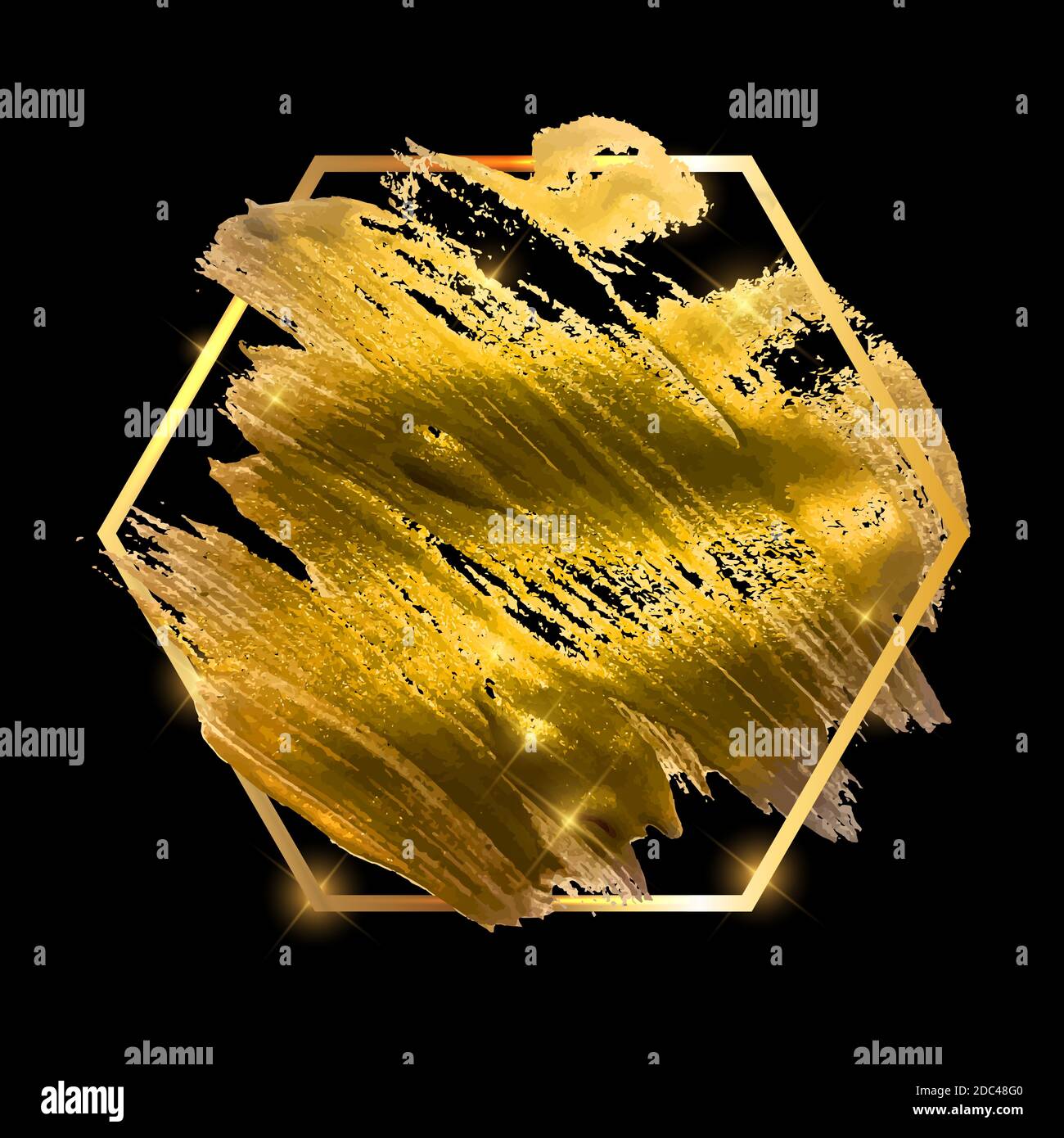 Gold Paint Glittering Textured Art Illustration. Illustration Stock ...