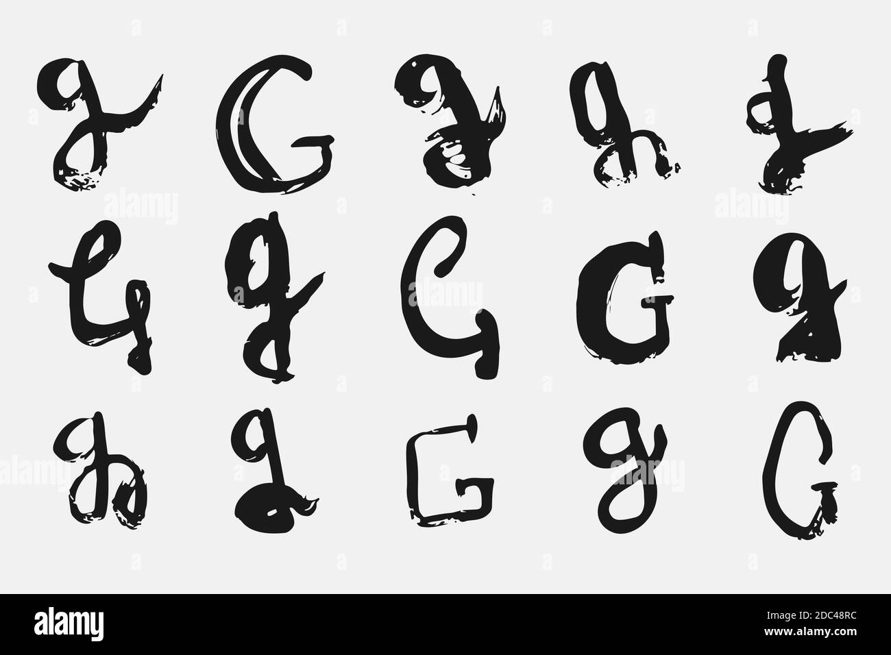 Black letter G written in grunge calligraphy Stock Vector Image & Art ...