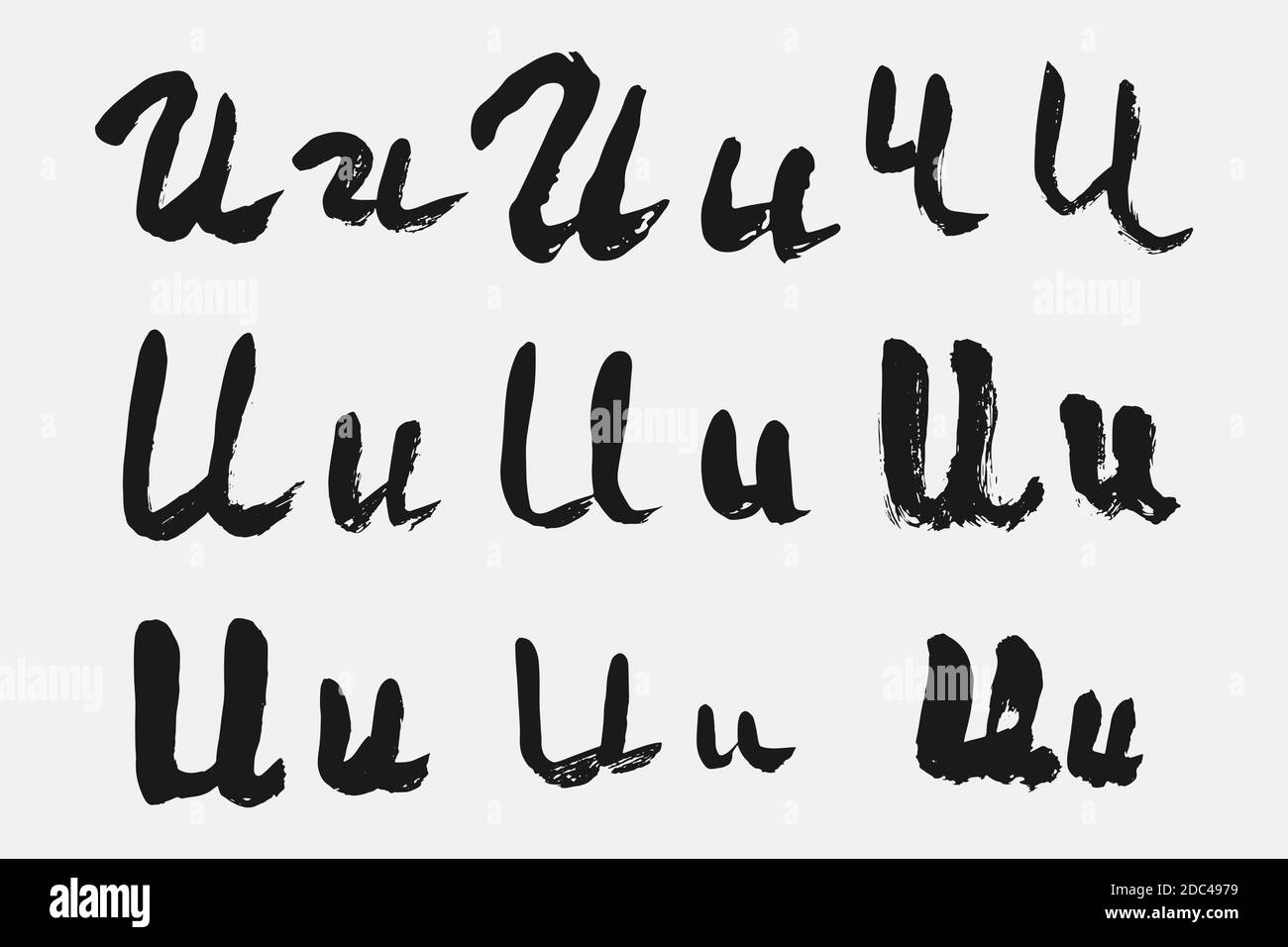 U typography font letter type Black and White Stock Photos & Images - Alamy