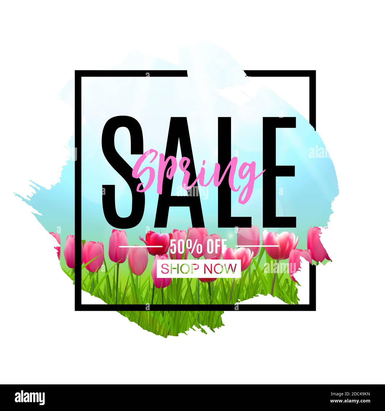 Spring Sale and discount promo backgrounds with abstract pattern ...