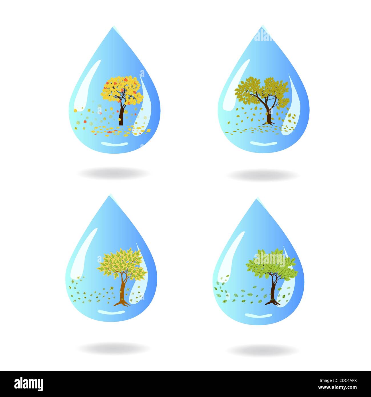 Small red trees Stock Vector Images - Alamy