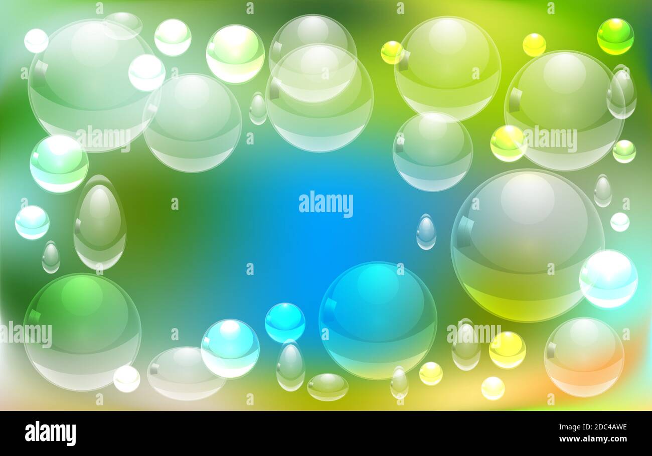 shiny drops of water on a colorful background Stock Vector Image & Art ...