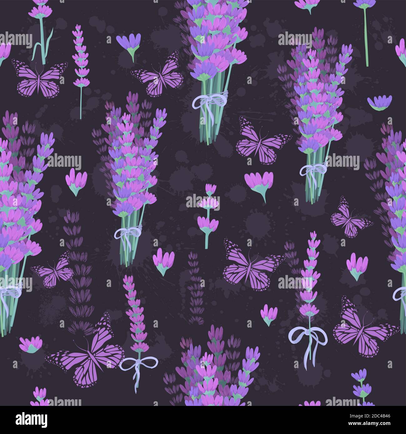A seamless background with lavender. Vector illustration Stock Vector ...