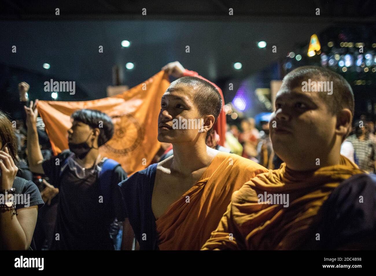 Buddhist monks protest bangkok hi-res stock photography and images - Alamy