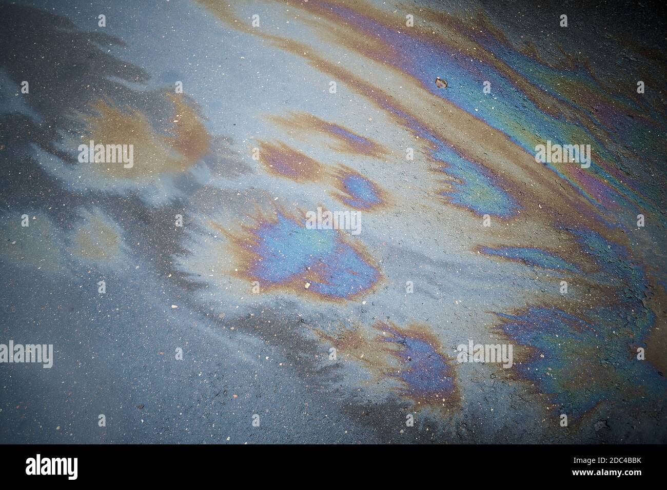 Beautiful abstract colorful background, texture, stains from engine oil ...