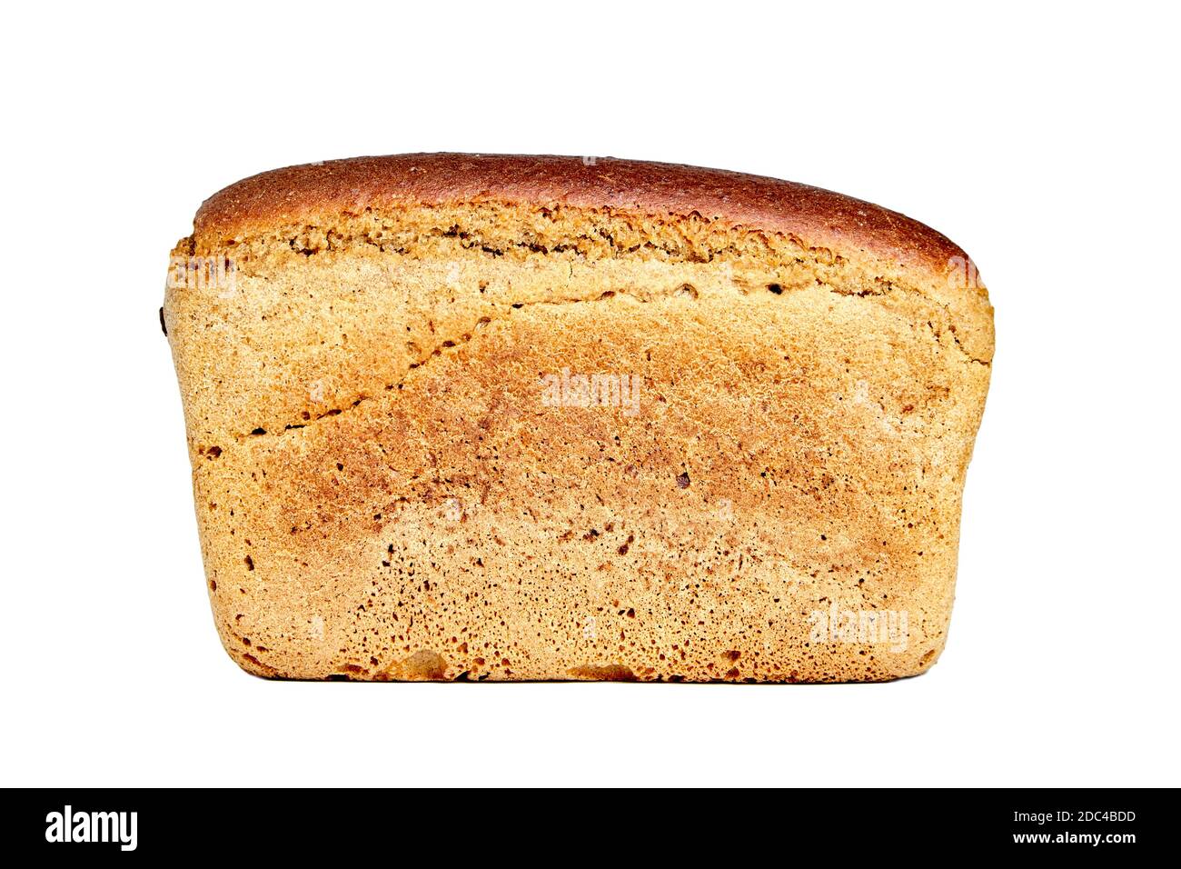 Brown brewed bread from a mixture of rye and wheat flour in the form of ...