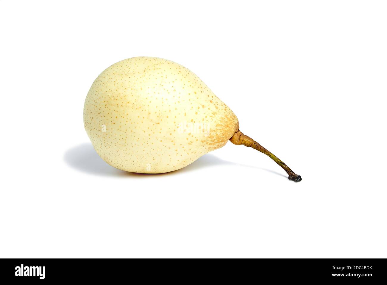 Ripe yellow pear isolated on white background Stock Photo - Alamy