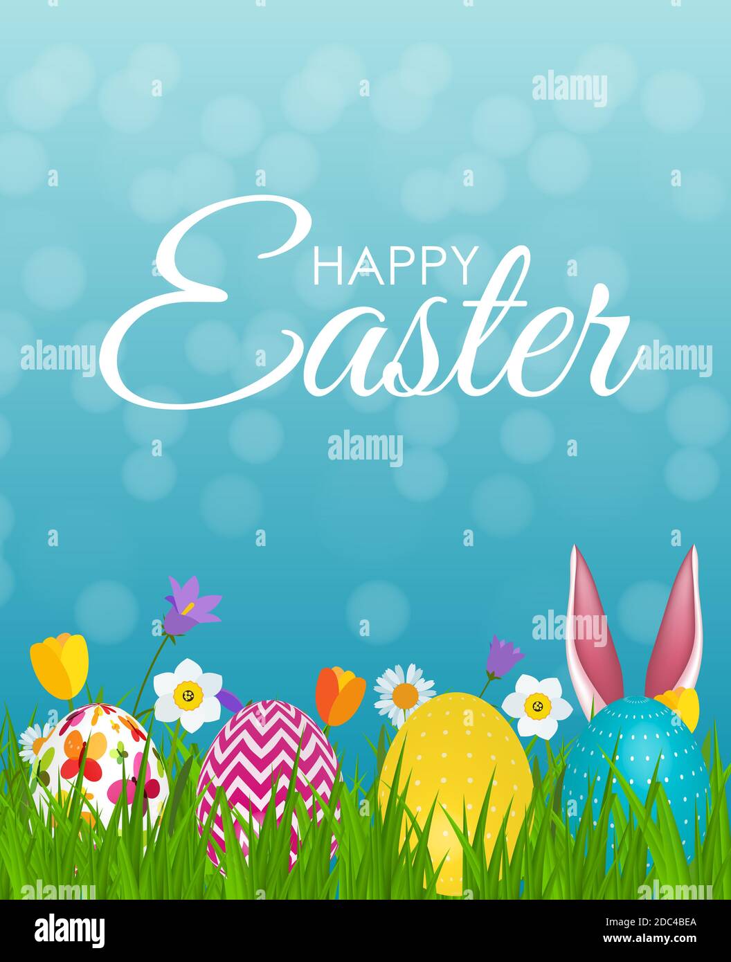 Abstract Happy Easter Template Holiday Background Illustration Stock ...
