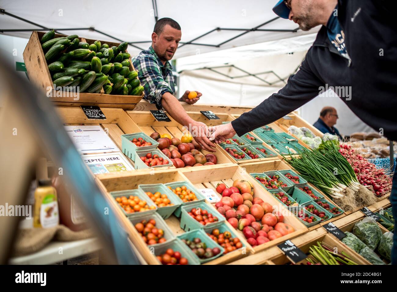 Farmers Market Sale Stock Photo - Alamy