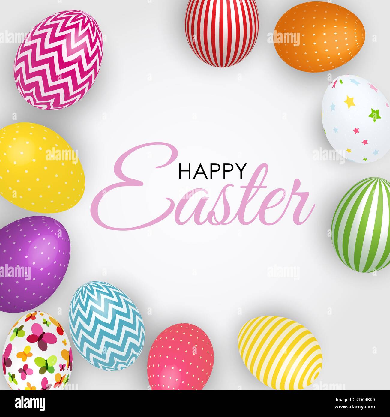 Abstract Happy Easter Template Holiday Background Illustration Stock ...