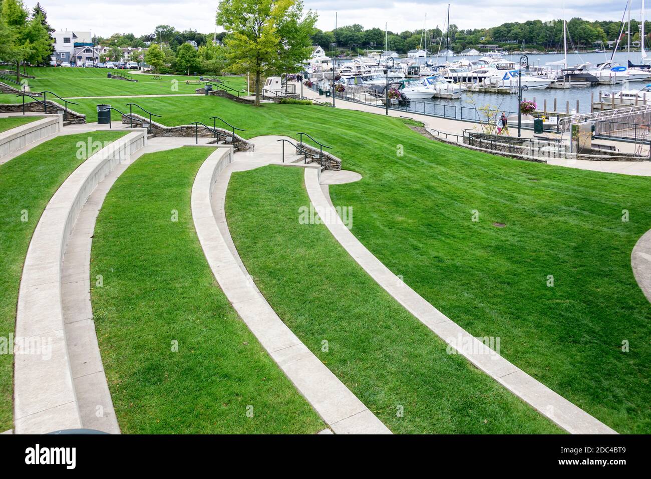 Charlevoix Michigan downtown park Stock Photo - Alamy