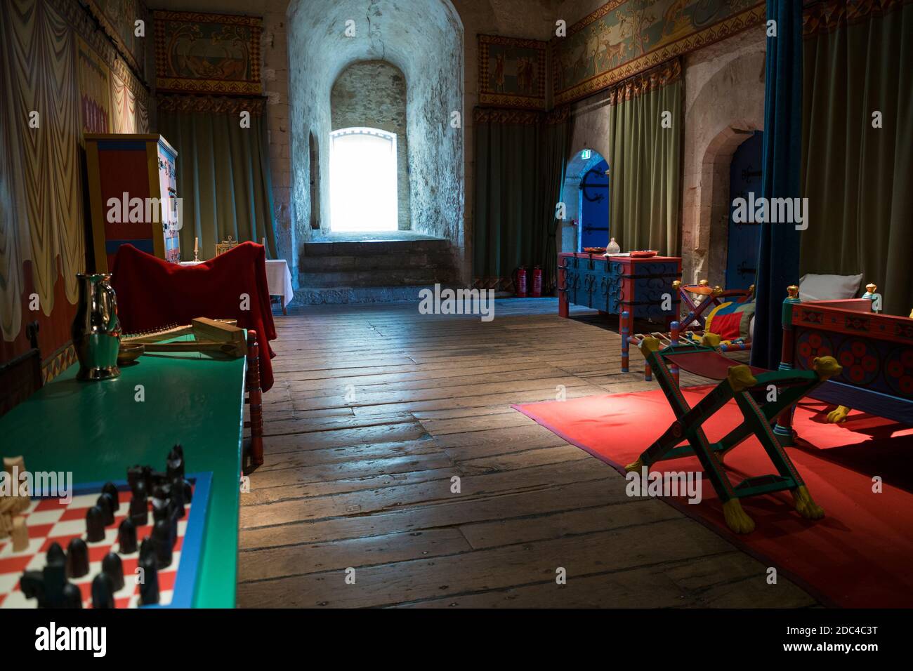 The Kings Chamber; one of the rooms inside The Great Tower / Donjon ...
