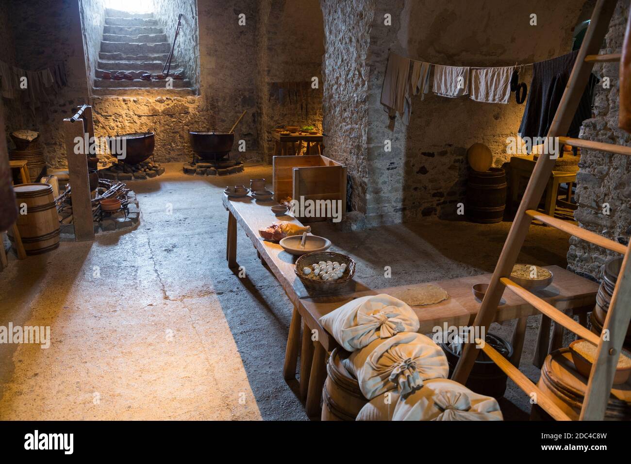 Storeroom / store room inside The Great Tower / Donjon / Keep / massive ...
